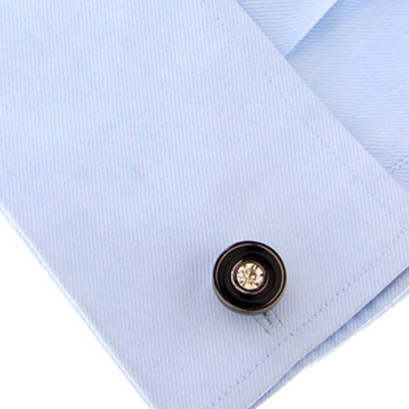 Accessories | New Crystal Round Tungstencolor Cufflinks | Poshmark